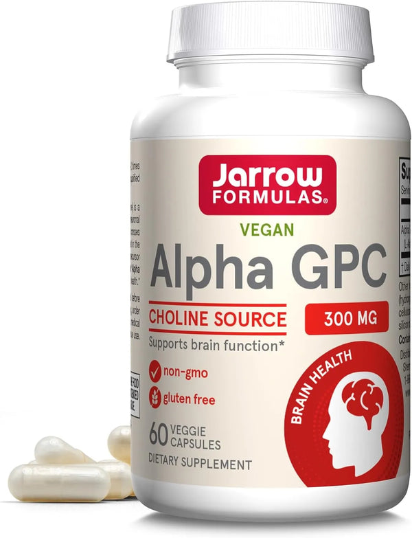 Jarrow Alpha GPC Supplement | Brain Function & Memory | 300mg 60 ...